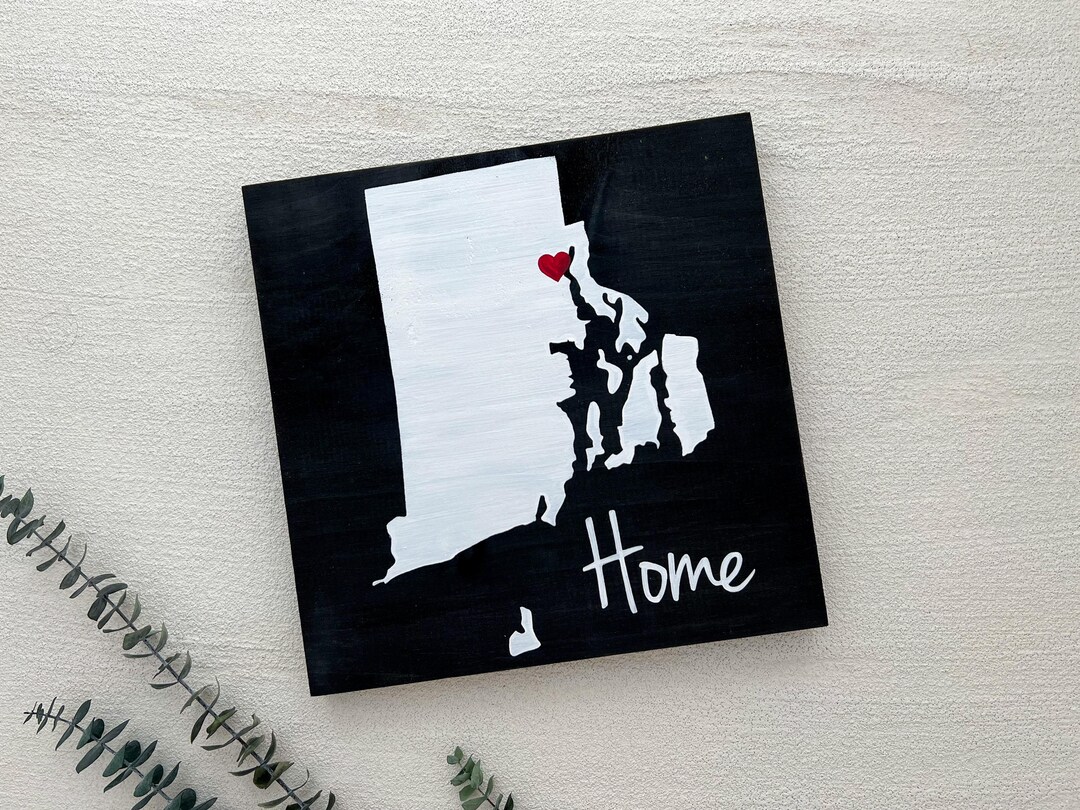 Rhode Island Sign - Custom Home State Sign - Rhode Island Wall Decor ...
