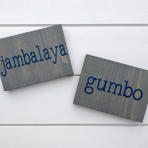Gumbo Sign | Jambalaya Sign | Set of 2 | Louisiana Signs | Louisiana ...