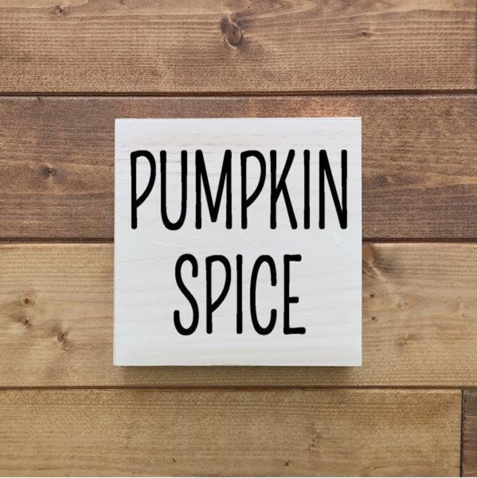 Pumpkin Spice Sign Painted Rustic Fall Decor Halloween | Etsy