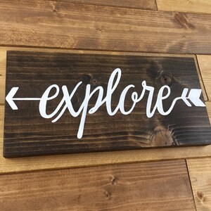 Explore Wood Sign Travel Wall Decor Adventure Nursery | Etsy