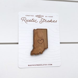 Indiana Wood Magnet | Home State Gift | Indiana Gift | Stocking Stuffer ...
