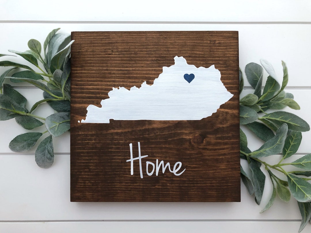 Handcrafted Kentucky Home Sign - Kentucky Wall Art - Kentucky Gift ...