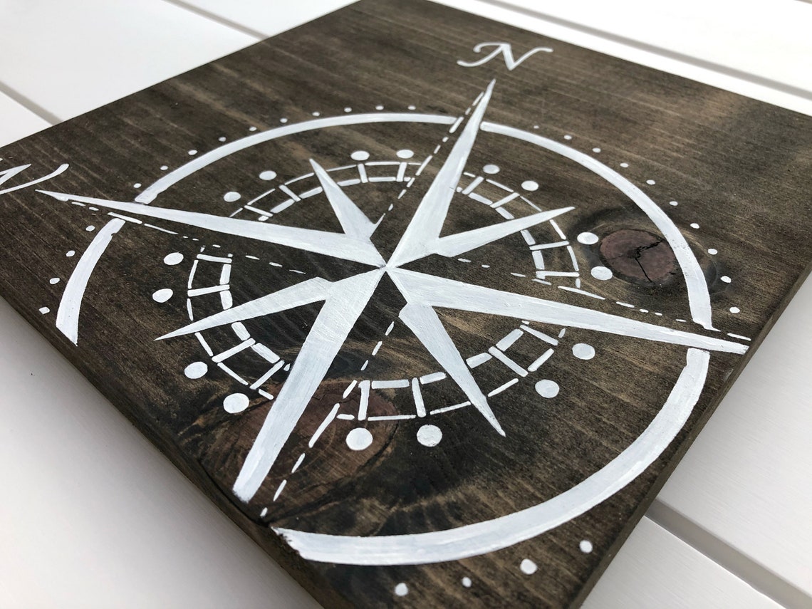 Compass Sign | Travel Wall Decor | Adventure Sign | Adventure Wall Art ...