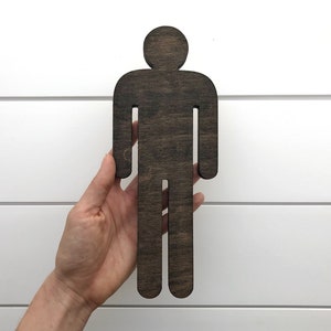 Men and Women Bathroom Figures Set of 2 Restroom Sign Bathroom Stick ...