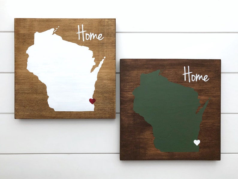 Wisconsin Home Sign Wisconsin Wall Decor Moving Gift - Etsy