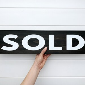 SOLD Sign Realtor Sold Sign New Home Photo Prop Sold Wood Sign Large ...