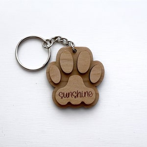 Cat Name Keychain - Personalized Pet Keychain - Gift for Pet Lovers ...
