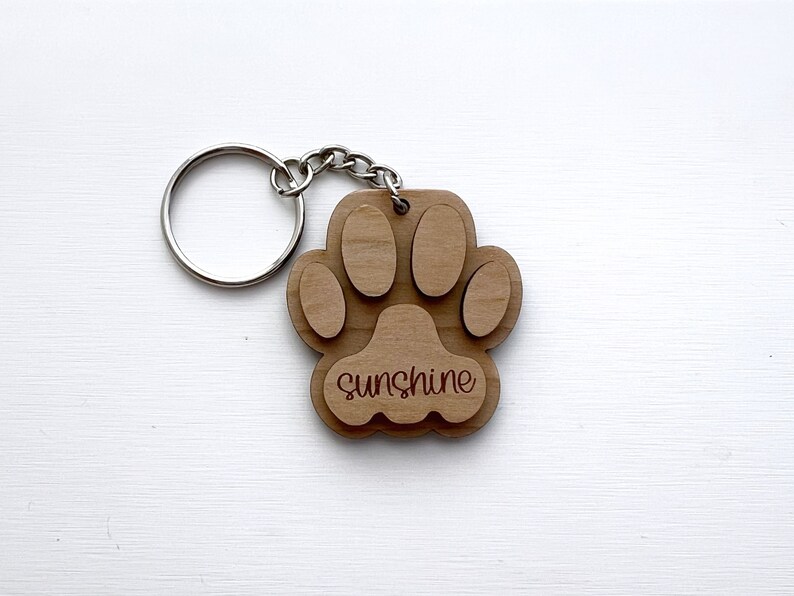 Cat Name Keychain - Personalized Pet Keychain - Gift for Pet Lovers ...