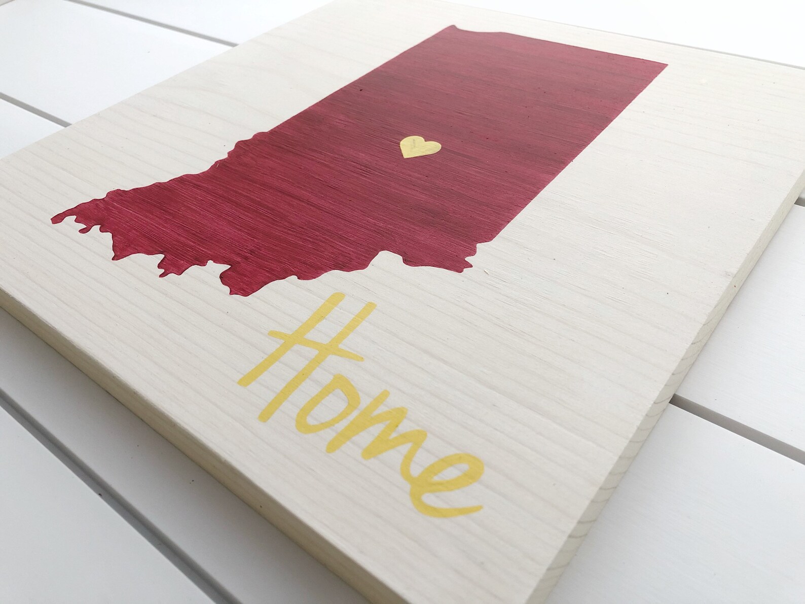 Painted Indiana Wood Sign State Home Sign Indianapolis - Etsy