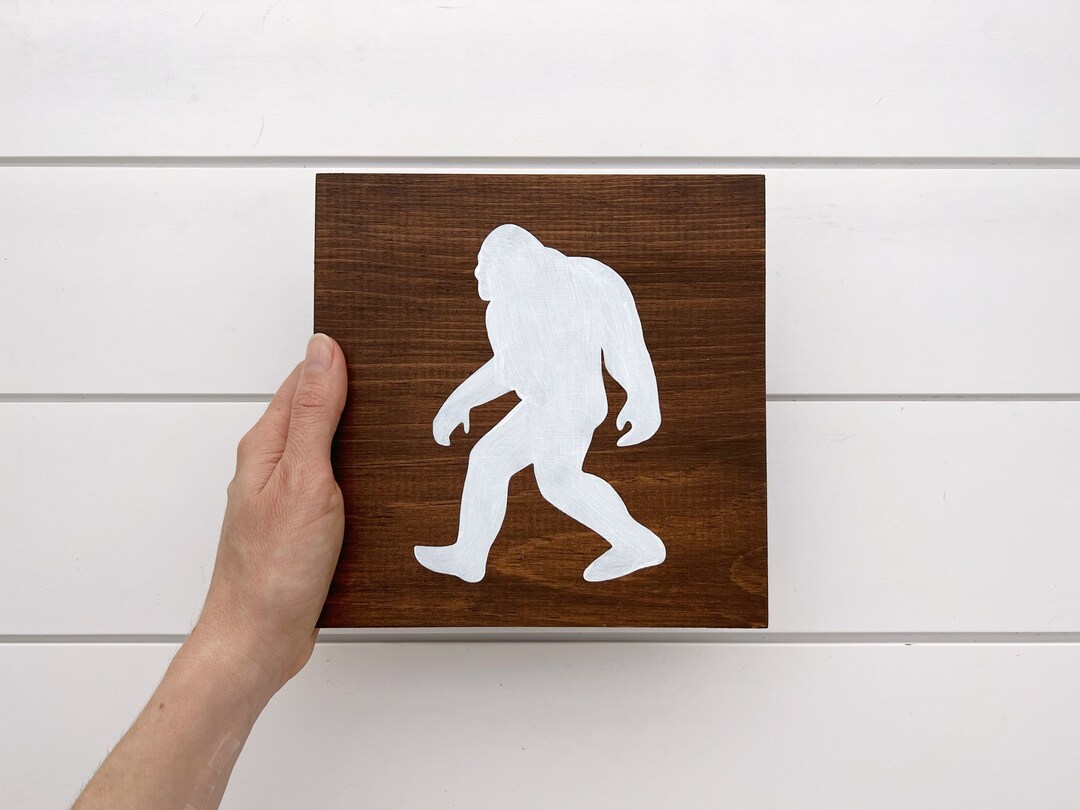 Painted Sasquatch Wood Sign | Cabin Decor, Bigfoot Gift - Etsy