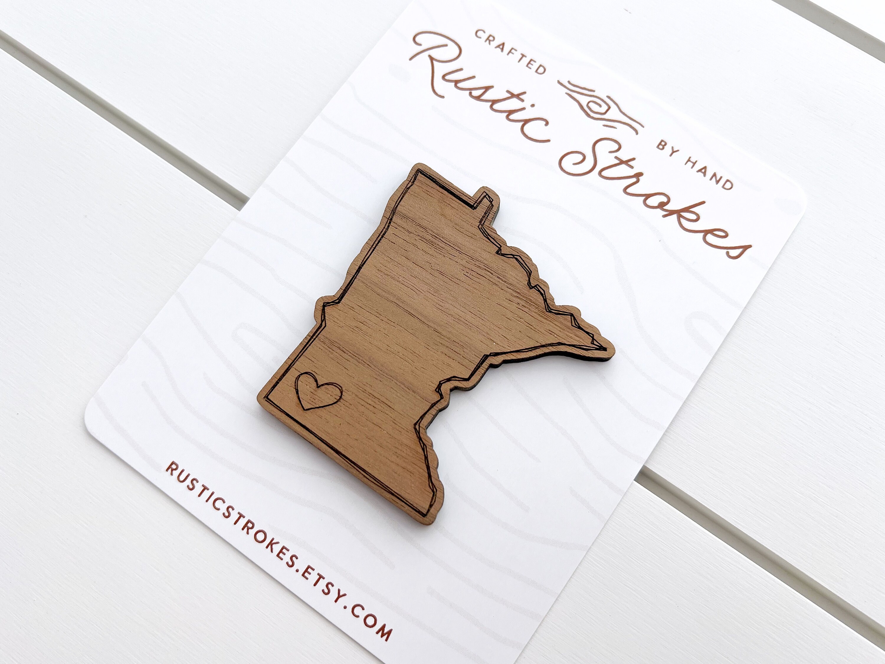 Minnesota Wood Magnet - Home State Minnesota Gift - Stocking Stuffer ...