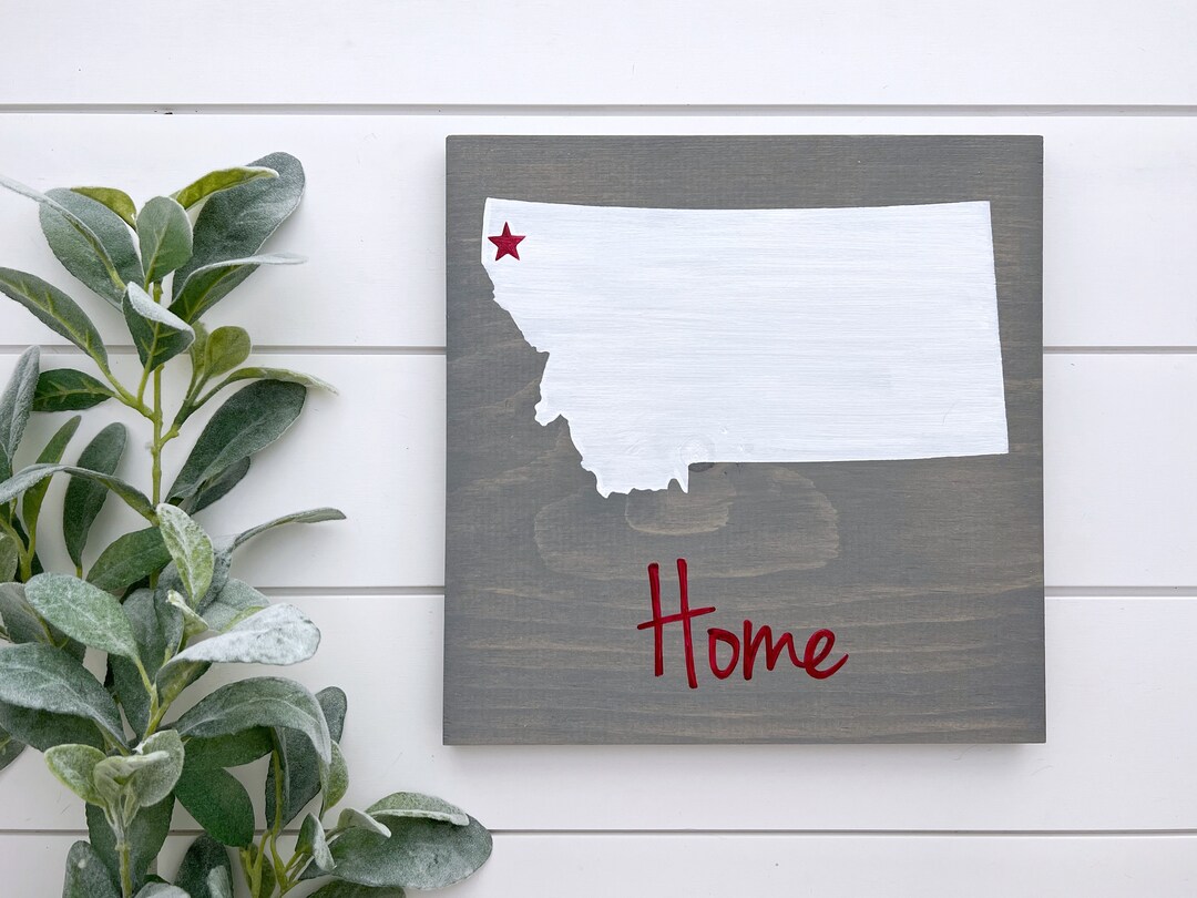 Custom Montana State Sign - Montana Wall Art - Home State Sign ...