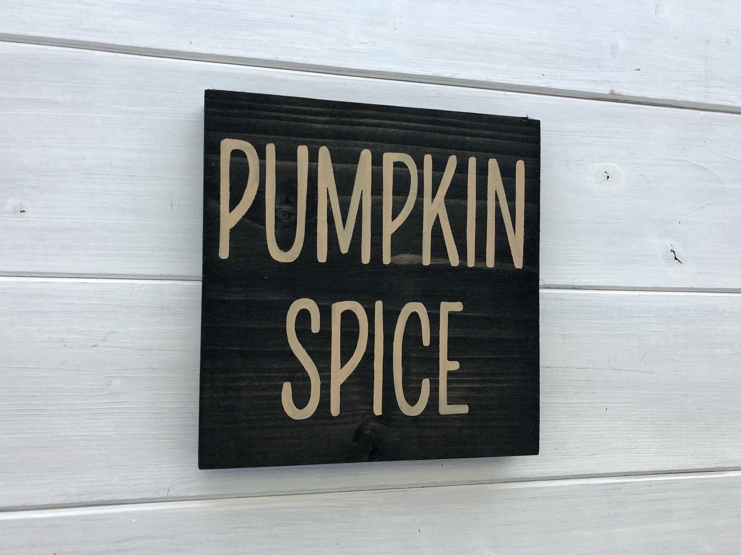 Pumpkin Spice Sign Painted Rustic Fall Decor Halloween | Etsy