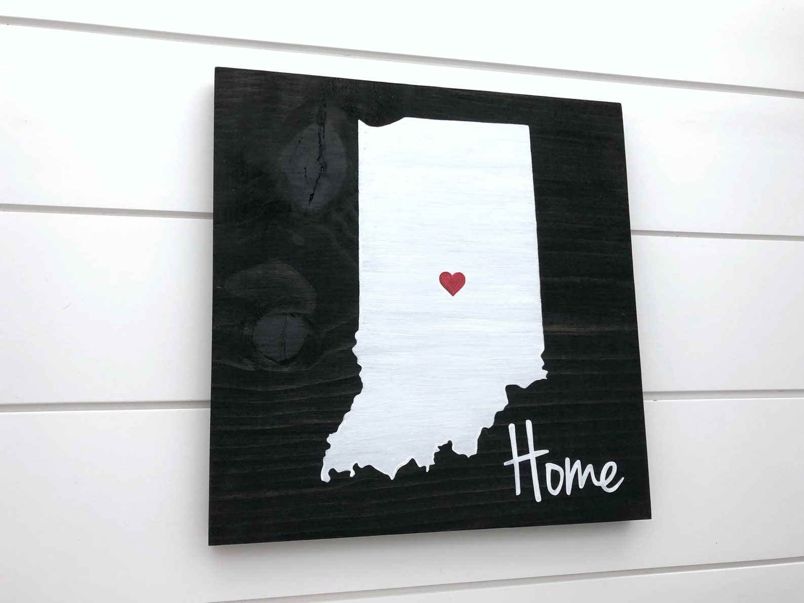 Painted Indiana Wood Sign State Home Sign Indianapolis - Etsy
