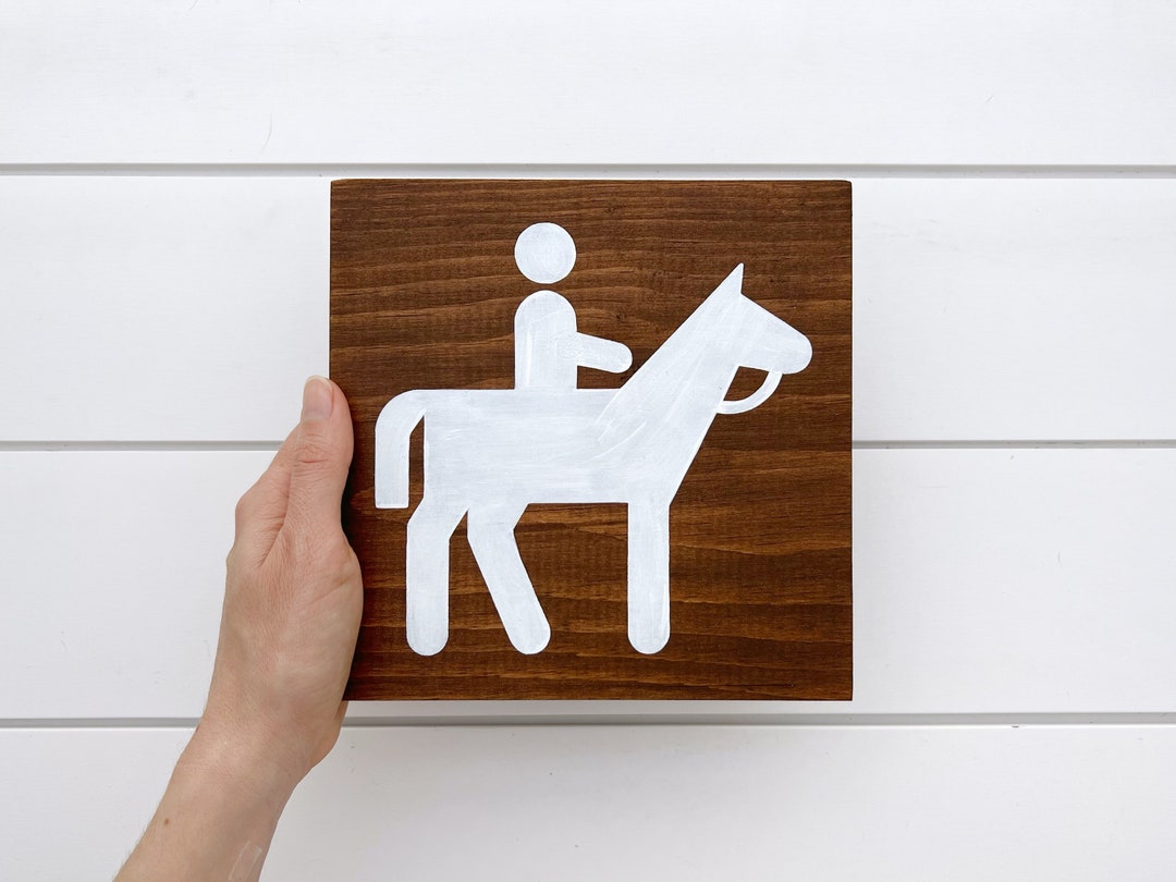Painted Horse Trail Sign | Cabin Wall Decor | Horseback Riding Sign ...