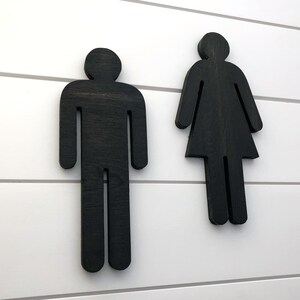 Men and Women Bathroom Figures | Set of 2 | Restroom Sign | Bathroom ...