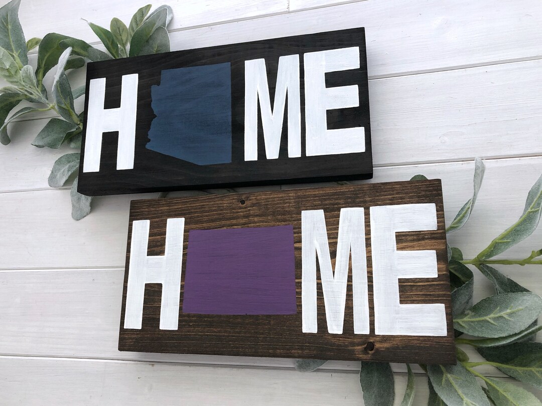 Pick State | Home State Wood Sign | Home state decor | State wall art ...