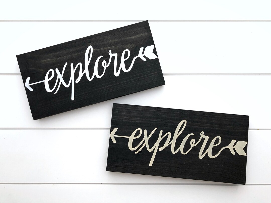 Explore Wood Sign | Travel Wall Decor | Adventure Nursery | Hiking Gift ...