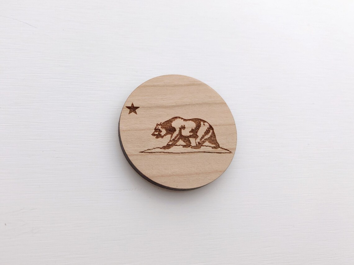 California Wood Magnets Set of 4 Home State Gift - Etsy