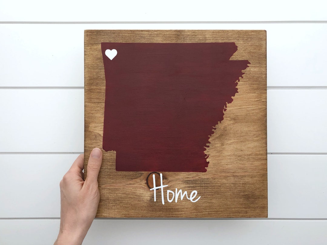 Handmade Arkansas State Sign - Arkansas Wall Art - Arkansas Gift - Home ...