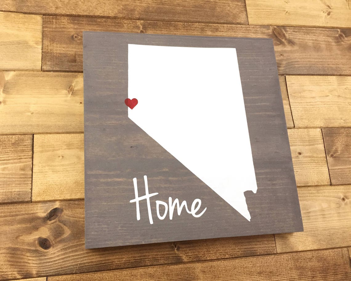 Painted Nevada Wall Art Nevada Home Sign Nevada Gift - Etsy