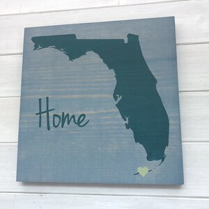 Florida Home Sign Florida Keys Sign Florida Map Florida | Etsy