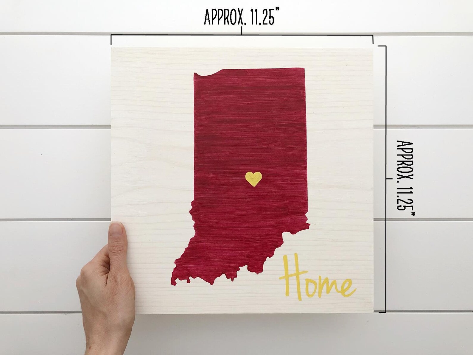 Painted Indiana Wood Sign State Home Sign Indianapolis - Etsy