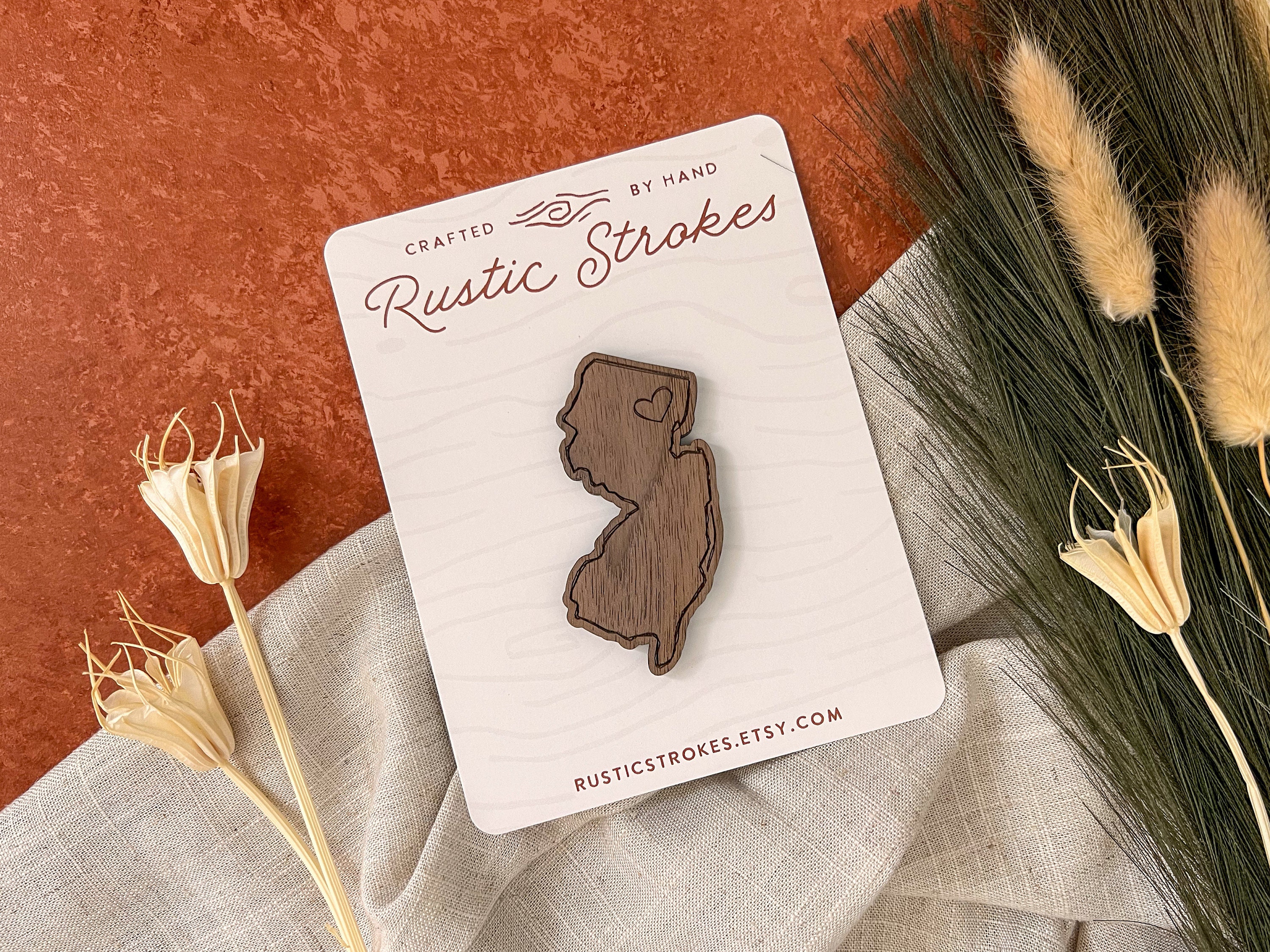 New Jersey Wood Magnet | Home State Gift | New Jersey Gift | Stocking ...
