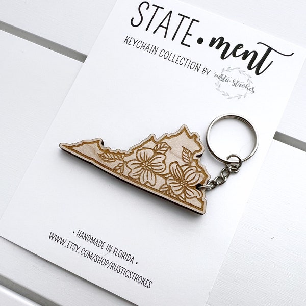 State Keychain - Etsy