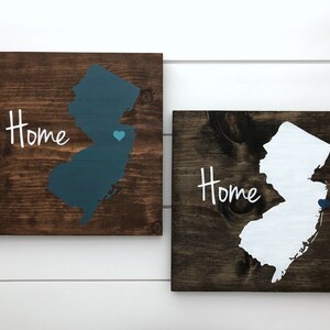 New Jersey Wood Sign New Jersey Decor New Jersey Wall Art Home State ...