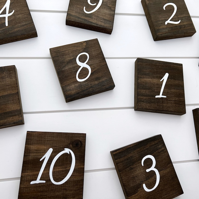 Rustic Wood Table Numbers - Etsy