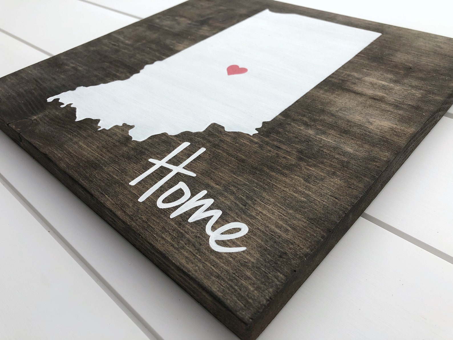 Painted Indiana Wood Sign State Home Sign Indianapolis | Etsy