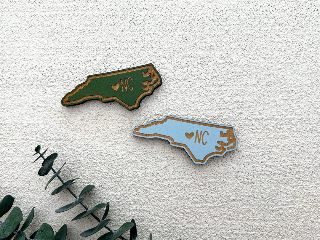 Pick Colors North Carolina Wood Magnet | Home State Gift | North ...