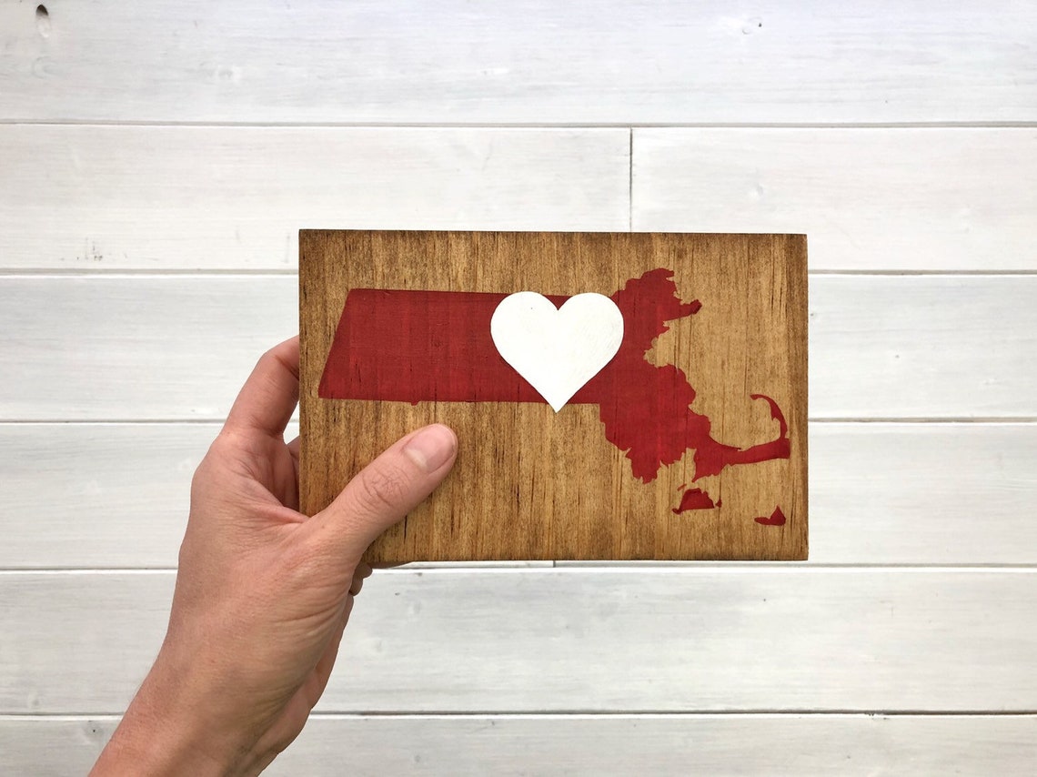 Painted State Sign Mini State Sign State Wall Art Wood | Etsy