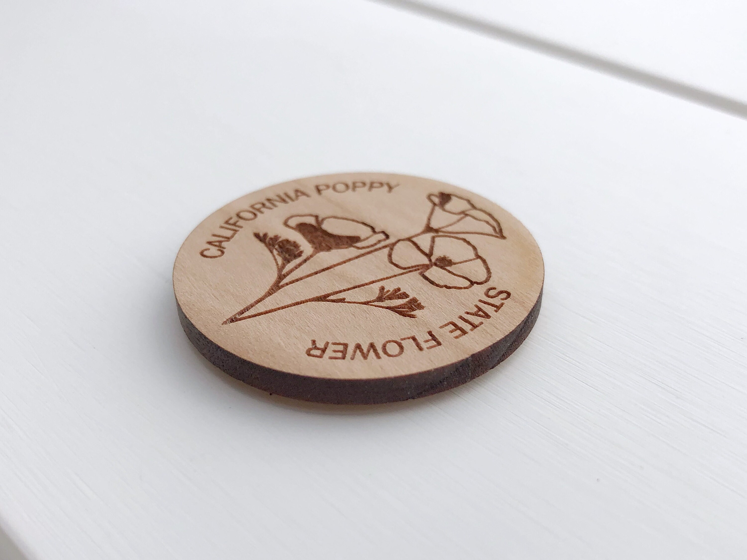 California Wood Magnets Set of 4 | Home State Gift | California-themed ...