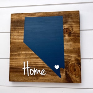 Painted | Nevada Wall Art | Nevada Home Sign | Nevada Gift | Home State ...