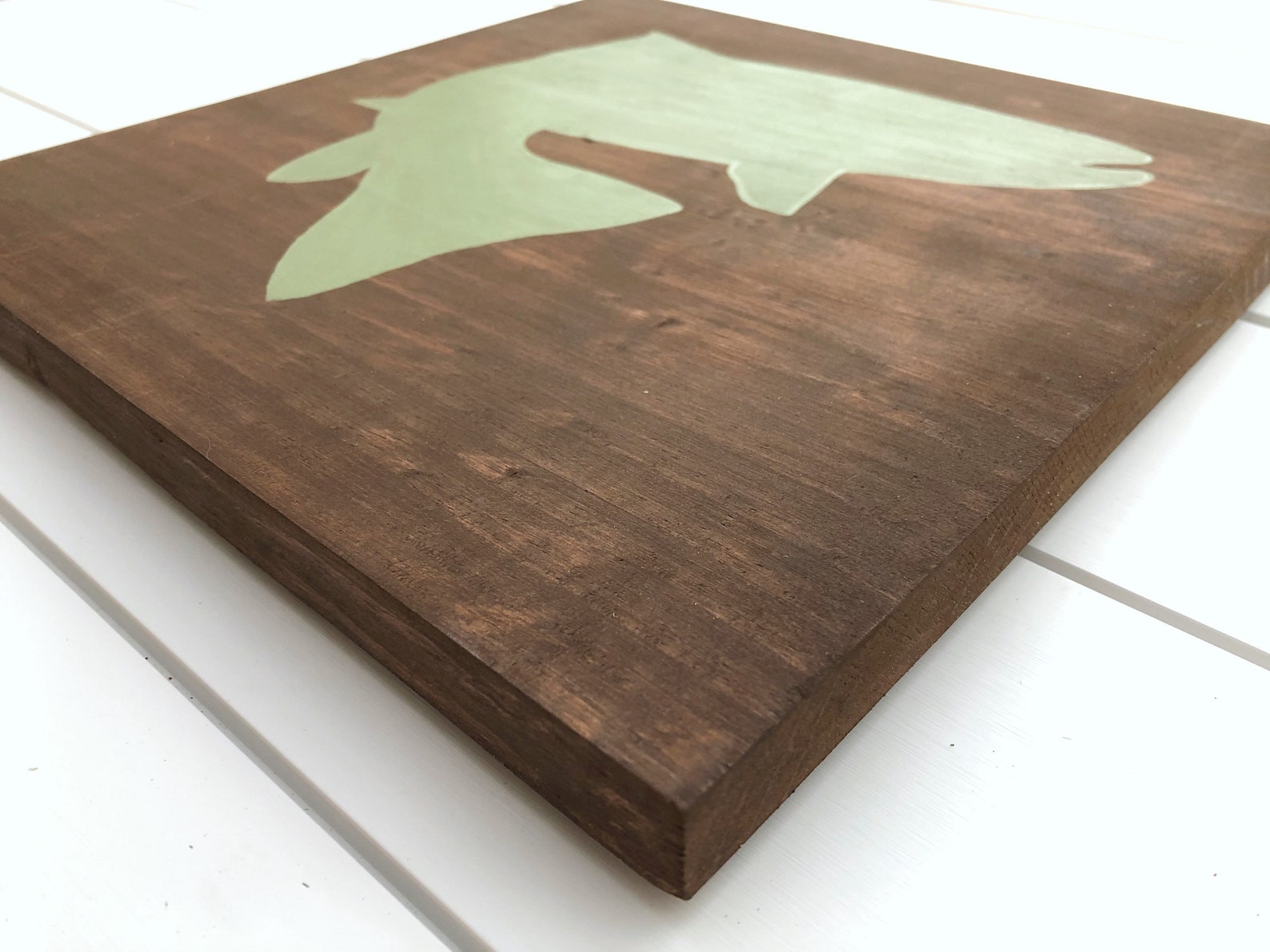 Painted Fish Wood Sign Fishing Room Decor Fishing | Etsy