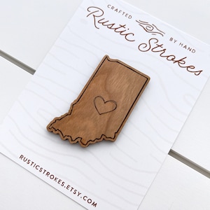 Indiana Wood Magnet | Home State Gift | Indiana Gift | Stocking Stuffer ...
