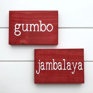 Gumbo Sign Jambalaya Sign Set of 2 Louisiana Signs - Etsy