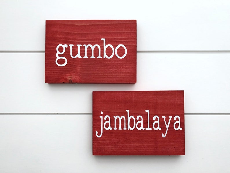 Gumbo Sign Jambalaya Sign Set of 2 Louisiana Signs - Etsy