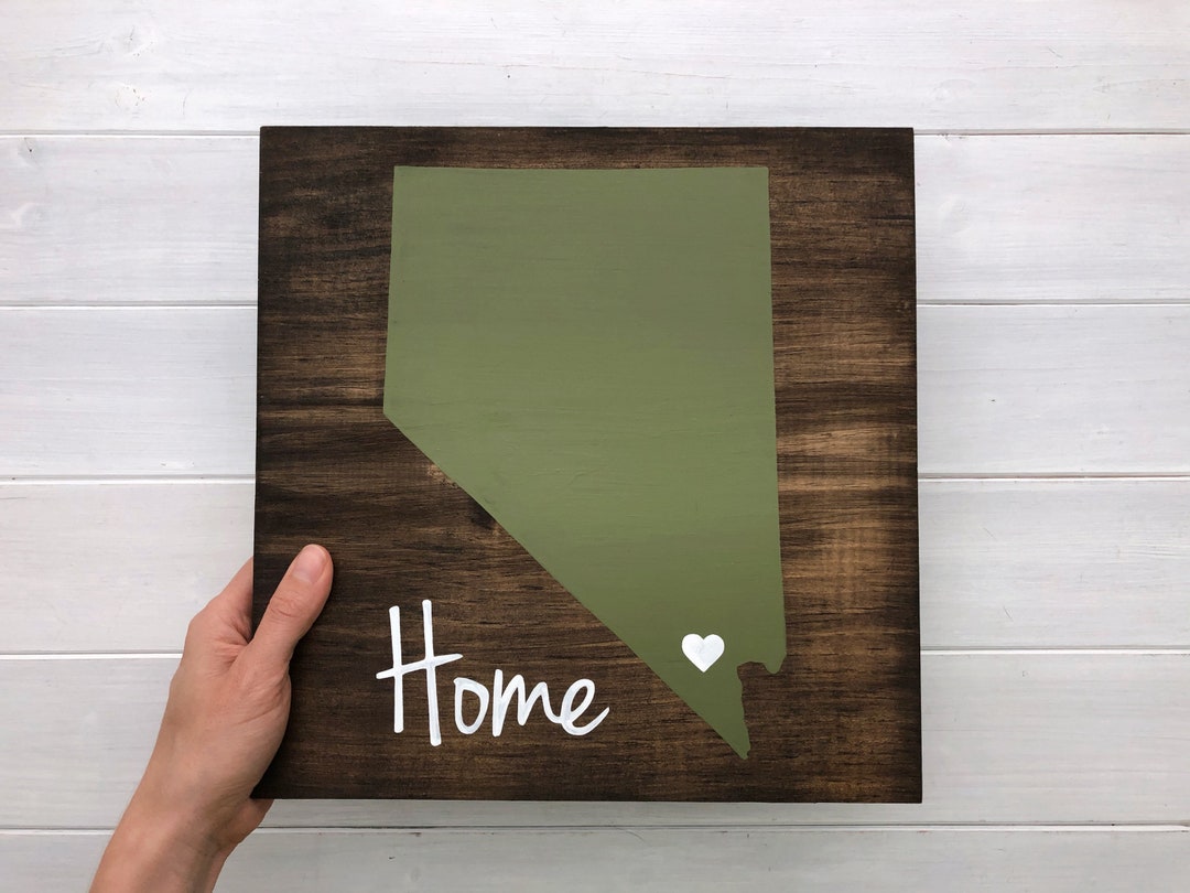 Painted Nevada Wall Art Nevada Home Sign Nevada Gift - Etsy