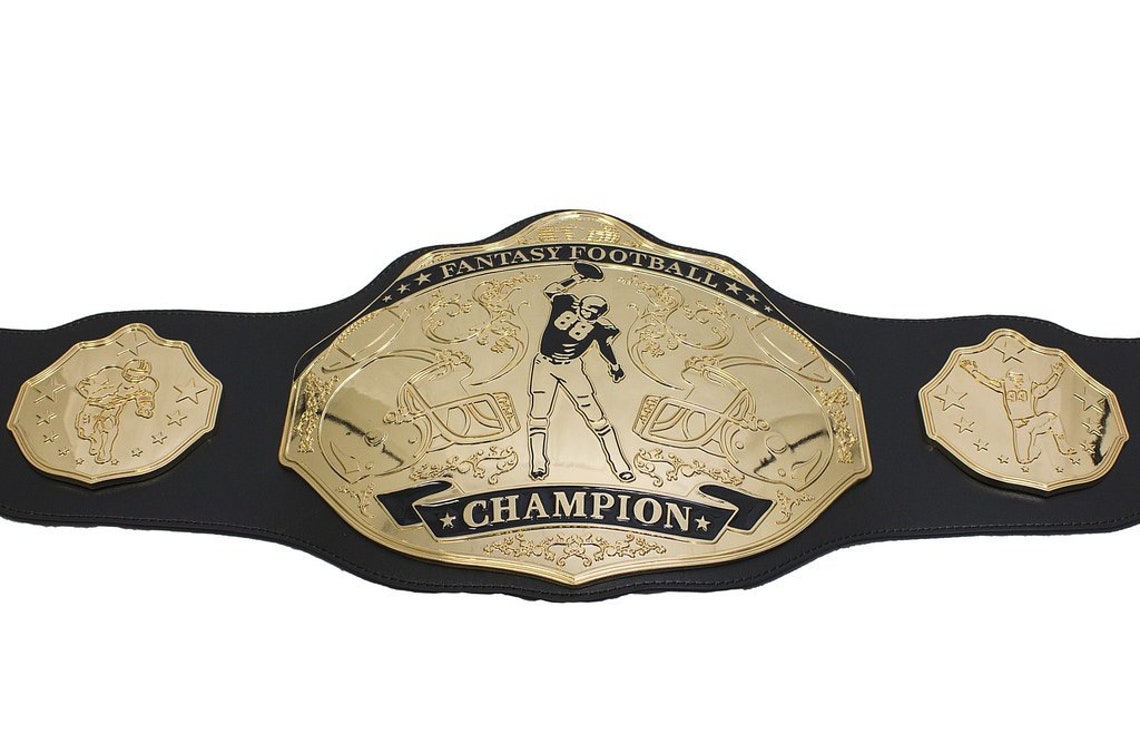 Fantasy Football Championship Belt Trophy. Spike Black/gold. - Etsy