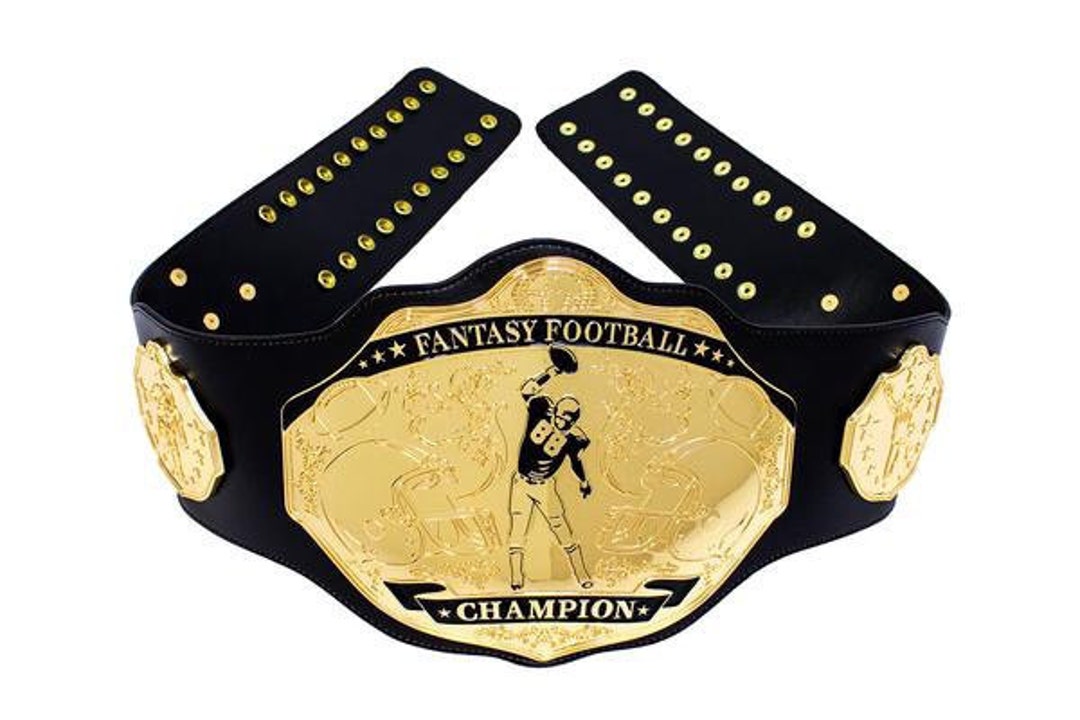 Fantasy Football Championship Belt Trophy. Spike Black/gold. - Etsy