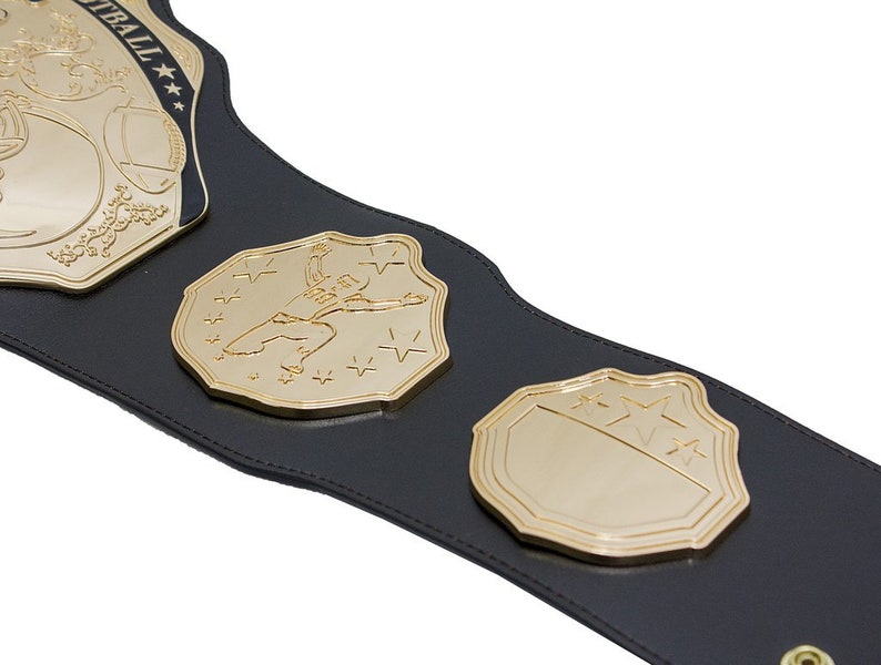 Fantasy Football Championship Belt Trophy. Spike Black/gold. - Etsy
