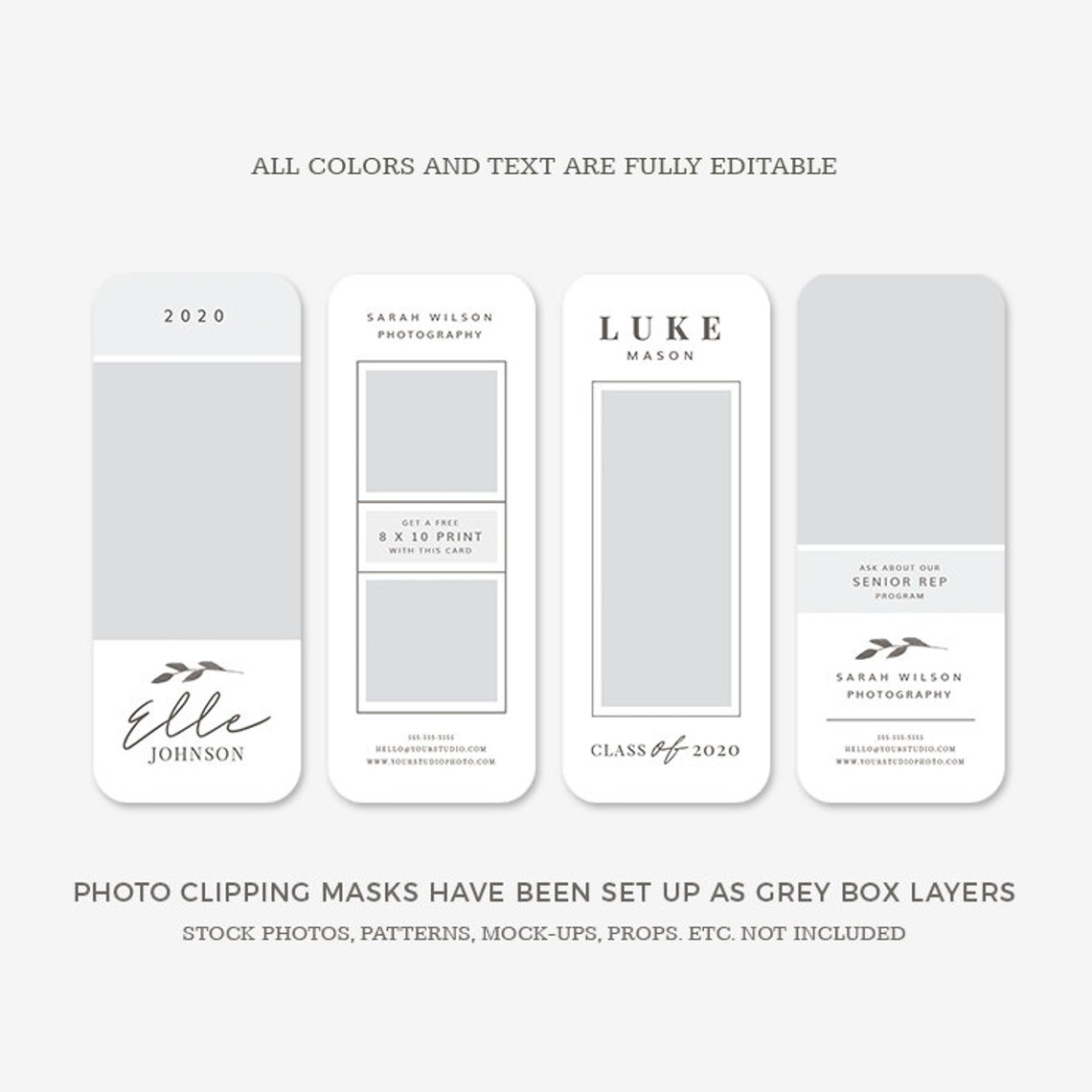 Modern Senior Rep Card Template Senior Marketing Rep Card - Etsy