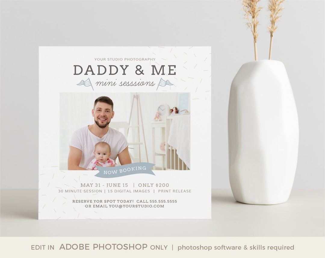 Daddy and Me Mini Session Template Fathers Day Mini Session - Etsy