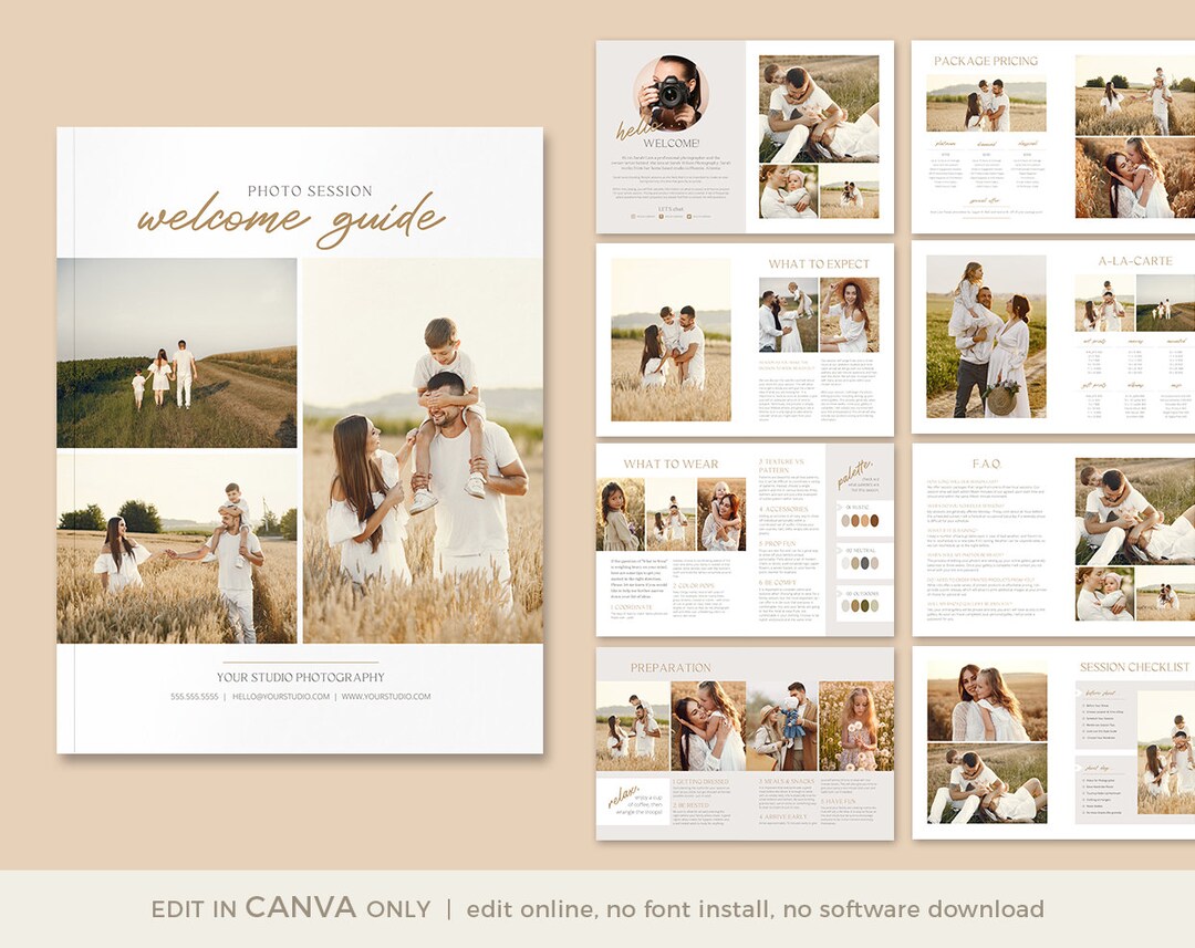 Family Photography Style Guide Template Outfit Guide CANVA - Etsy