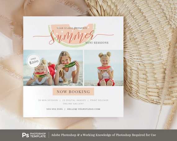 Watermelon Mini Session Template Watermelon Mini Sessions | Etsy