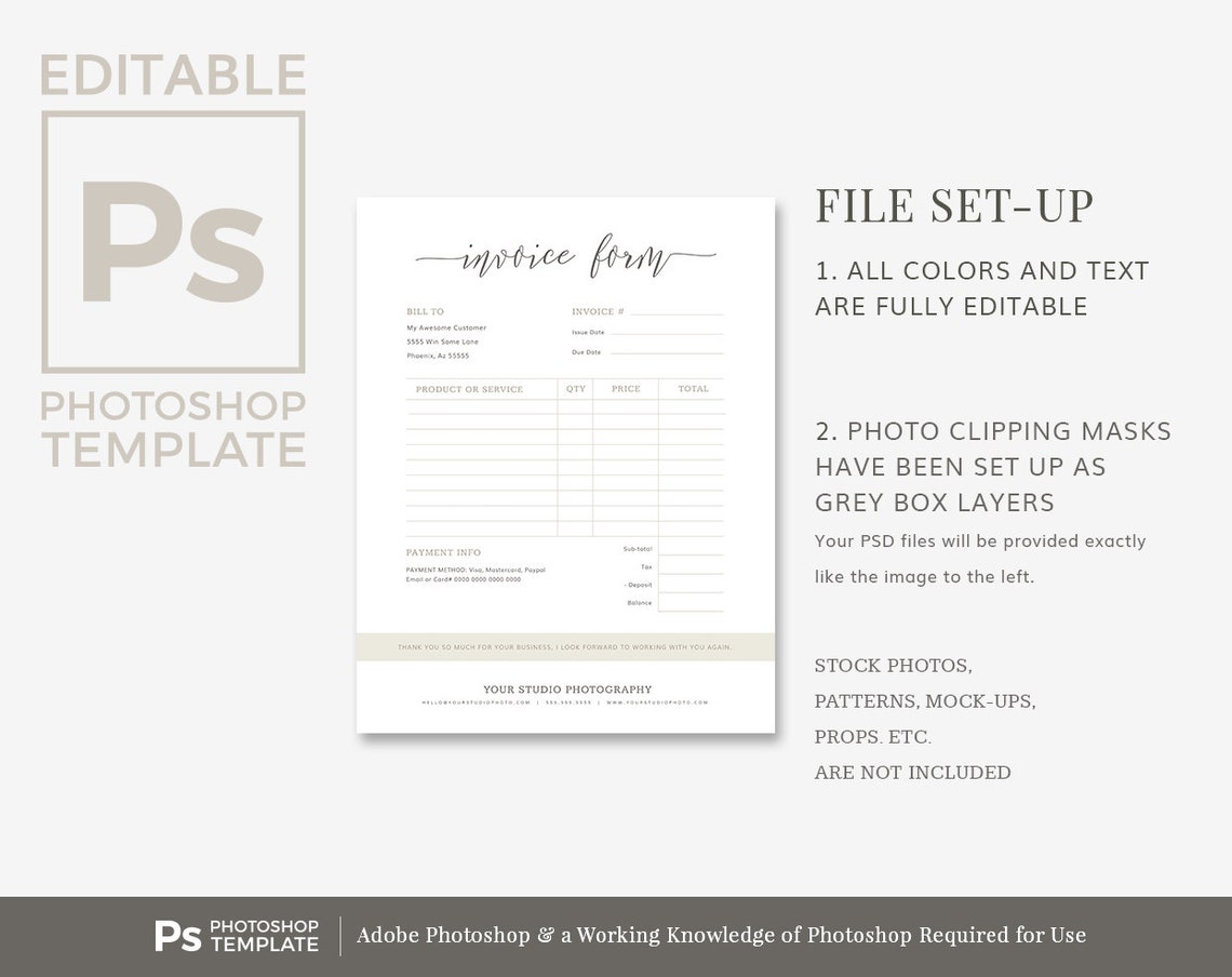 Photography Form Set Photography Form Template Set | Etsy