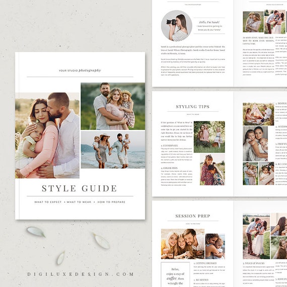 Style Guide Template for Photographers Photography What to | Etsy